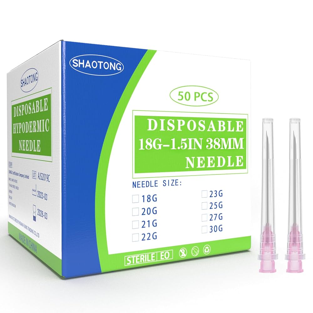 Needles Disposable 18G x 1-1/2" 100S