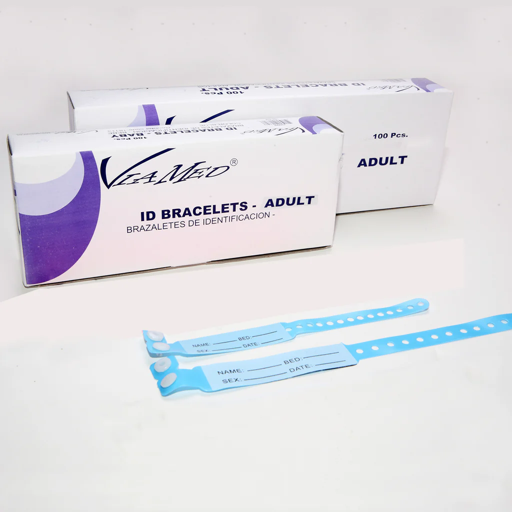 Identification Bands Adult (100s) blue hospital